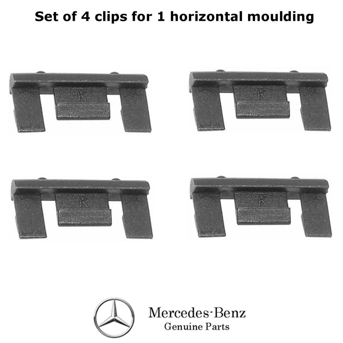 Radiator Grille Molding Clip Kit 1986-93 Mercedes W 124 260 300 320 40 ...