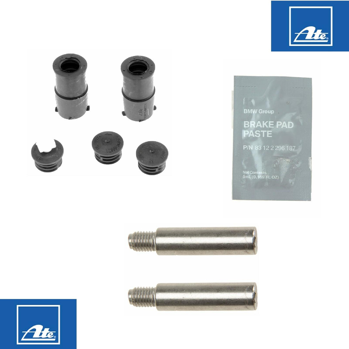 OEM Ate Front Brake Caliper Guide Pin Bolt & Bushing w/ Lube Kit 1983 ...